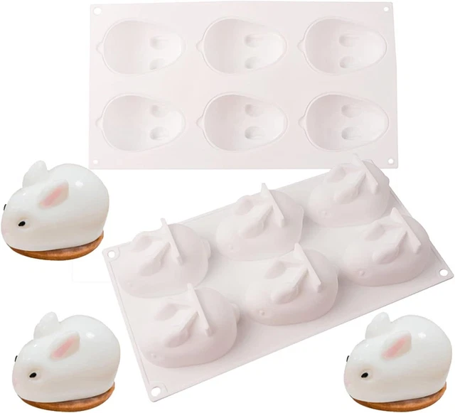 DE CUISSON CUPCAKE Pan Forme Lapin de Pâques Moule en silicone gâteau ...