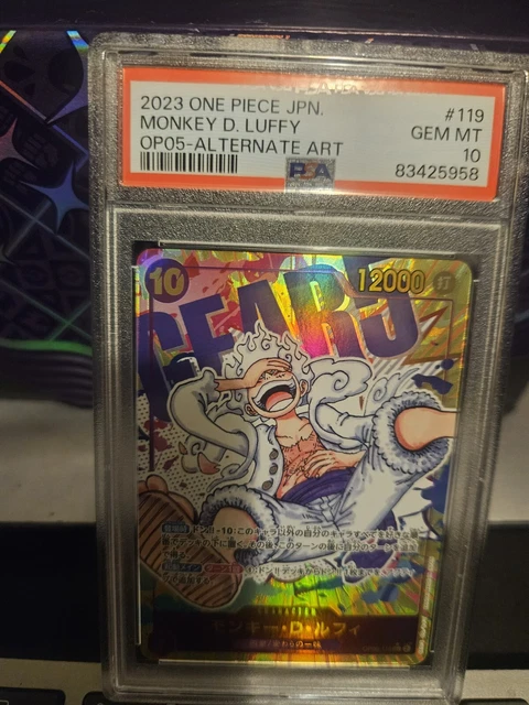 MONKEY D. LUFFY OP05-119 SEC PSA 10 Gear 5 Parallel One Piece Card Game ...