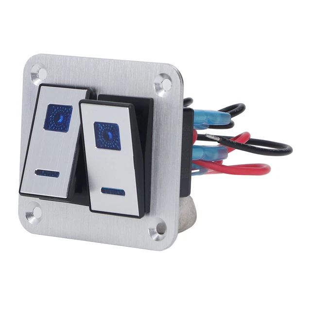 XXL ROCKER SWITCH Panel 2 Gang On Off Toggle Switch Panel Waterproof ...