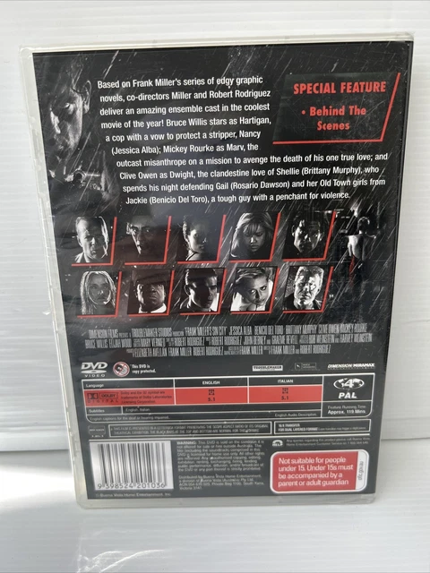 SIN CITY DVD Movie - Bruce Willis - Quentin Tarantino Region 4 $7.70 ...