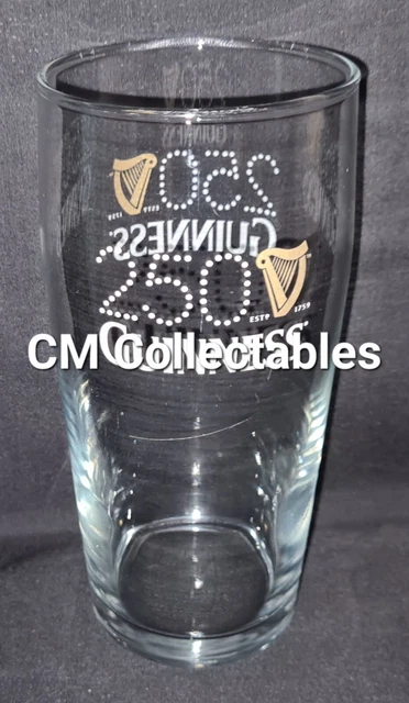 RARE COLLECTABLE 250TH Anniversary Guinness Beer Glass In Good Used ...