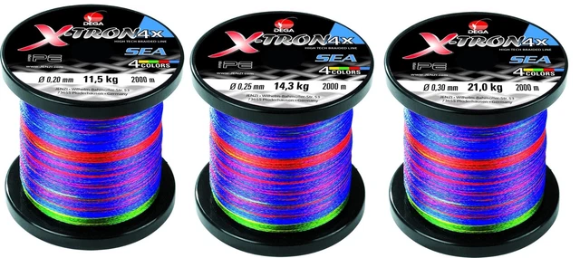 DEGA X-TRON SEA 4 farbig, 2000 Meter Großspule / geflochtene ...