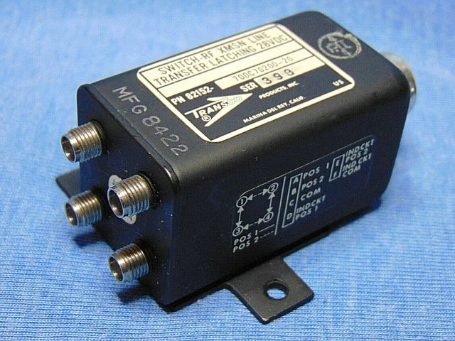 TRANSCO TRANSFER LATCHING SMA Coax Relay, 28v DC Coil £55.00 - PicClick UK