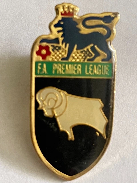 DERBY COUNTY FOOTBALL club pin badge - FA Premier League - rare ...