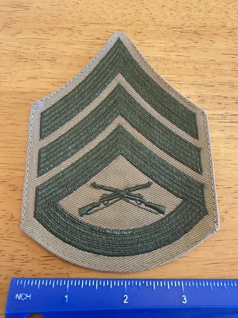 STAFF SERGEANT USMC Tan Green Enlisted Rank Patch INV9515 $4.99 - PicClick