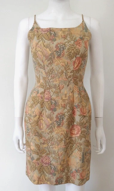 TAPISSERIE ANNÉES 50 PIN UP Shift robe vintage remue rose florale ...