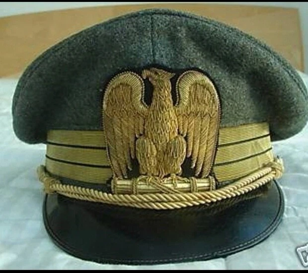 WW2 WWII ITALIAN FASCIST OFFICER VISOR / HAT / CAP Reproduction £110.86 ...