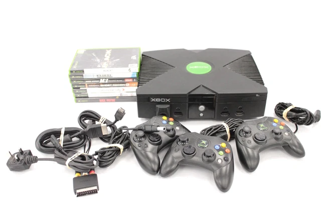 MICROSOFT XBOX CLASSIC Console Bundle with 3 Controllers & 7 Games ...