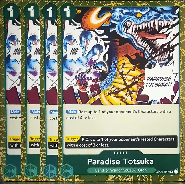 ONE PIECE TCG - 4er Playset - OP02-047 Paradise Totsuka R/EN/NM EUR 2,40 - PicClick DE