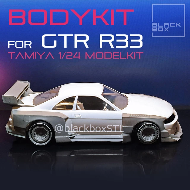NISSAN SKYLINE GT-R R33 Widebody kit Resin scale model cars Tamiya £30. ...