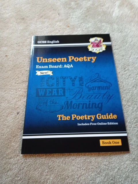 NEW GCSE ENGLISH AQA Unseen Poetry Guide - Book 1 includes Online ...