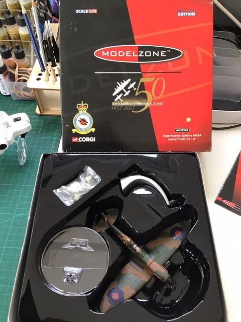 CORGI MODELZONE SUPERMARINE Spitfire MkIIA Serial P7350 'XT-D' AA31930 ...