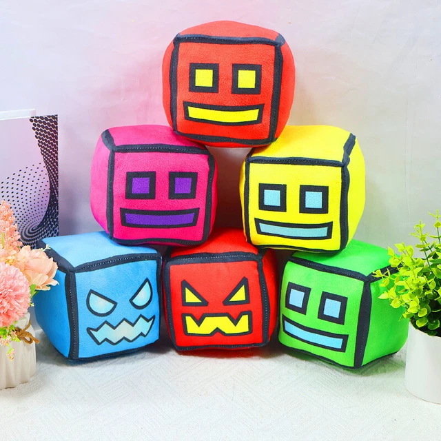 GEOMETRY DASH PLUSH Geometry Sprint Game Plush Toy Doll Pillow for Kids ...