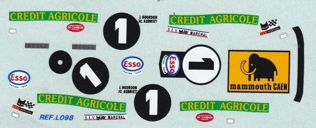 DECALCOMANIE DECALS Le Mans 1/43 - Chevrolet Corvette C3 numéro 1 1970 ...