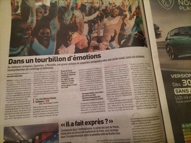 L'EQUIPE 19 JANVIER 2026 :: CAN Sénégal 1-0 Maroc Sadio MANE vainqueur ...