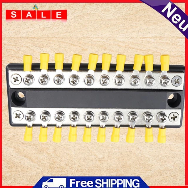 10-WAY 20-WAY BUS Bar 12-48V Busbar Power Case for Auto Camper RV (20 ...