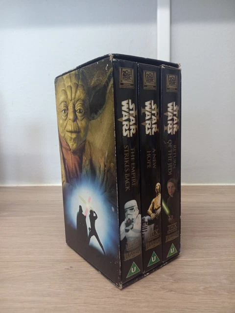 STAR WARS TRILOGY VHS video box set 2000 rare, get all 3 Star Wars ...