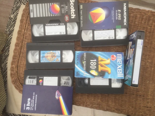VHS TAPES CASSETTES 6 off used pre-recorded TV and films from 1990's £ ...
