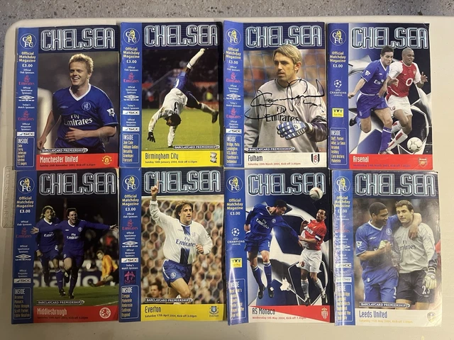 50X CHELSEA FC Match Day Programmes 2003-2013 (see all photos - FAMOUS ...