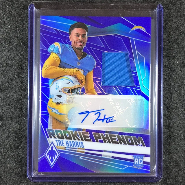 2025 PHOENIX FOOTBALL TRE HARRIS Rookie Phenoms Patch Auto Blue 47/49 ...