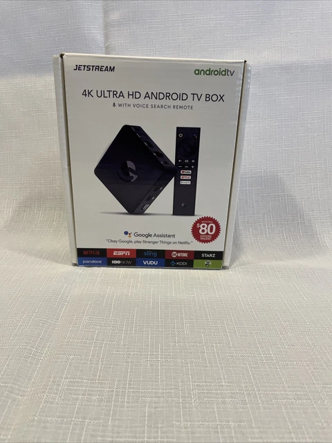 JETSTREAM AGT418 4K Ultra HD Android TV Box with Voice Search Remote ...
