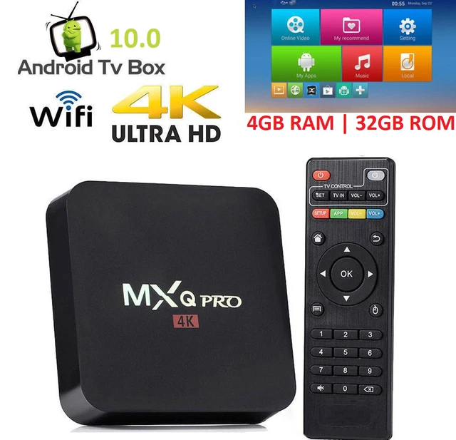 DECODER BOX ANDROID Mxq Pro 4K Wifi Android 10.0 Smart Tv 4Gb 32Gb 4K ...