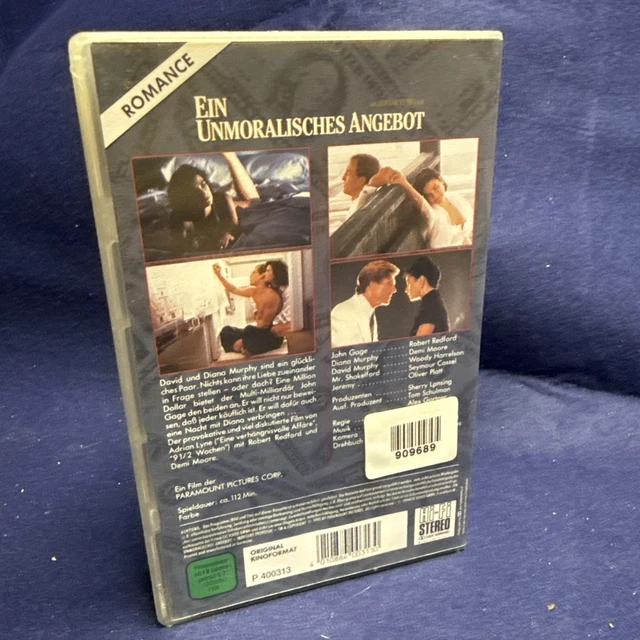 EIN UNMORALISCHES ANGEBOT-VHS- Robert Redford*Demi Moore*Woody ...
