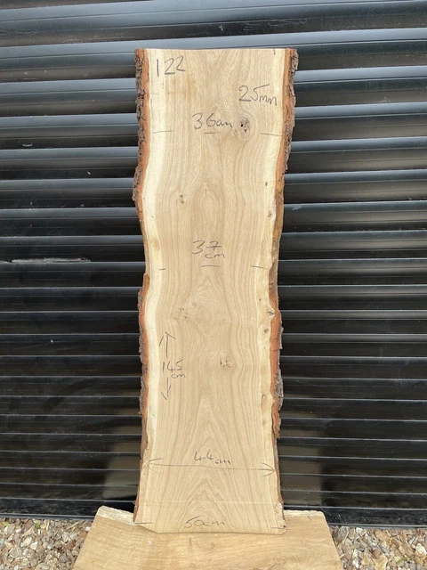 OAK, PIPPY OAK, Kiln dried, Live Edge, Hardwood, Planed, 145 X 37cm X ...