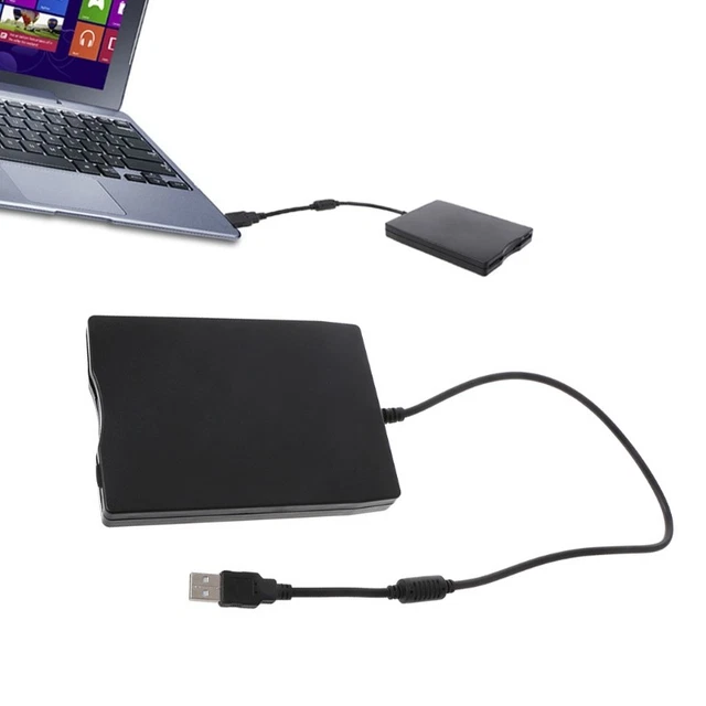 FLOPPY DISK DRIVE FDD Disc Portable External USB 1.44MB 3.5" PC ...