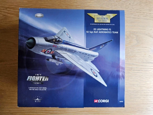 CORGI AVIATION JET Fighter EE Lightning F2 92 Sqn RAF Aerobatics Team ...