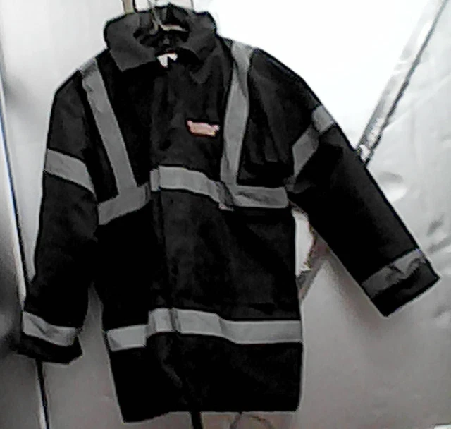 SEVERN VALLEY RAILWAY Weatherproof Padded Lined Jacket Black Reflective ...