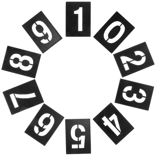 DIGITAL TEMPLATE PVC0-9 Stencil Numbers for Spray Paint Stencils ...