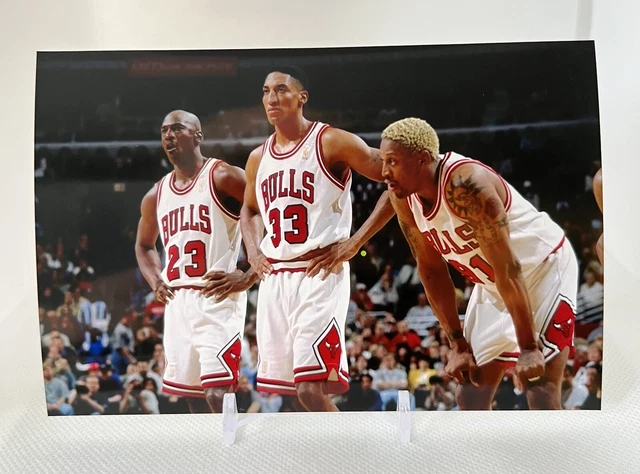 PHOTO 4X6 MICHAEL Jordan Dennis Rodman Scottie Pippen finale NBA EUR 5 ...