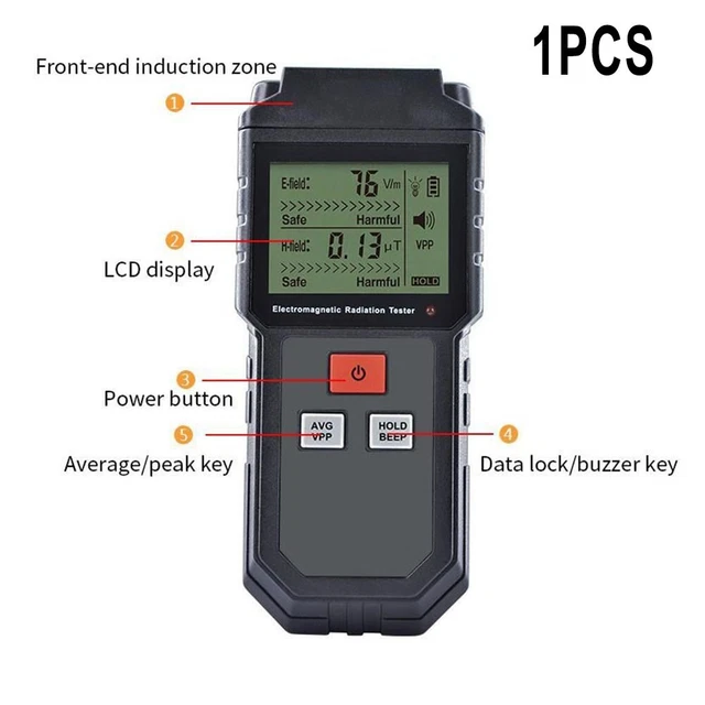 USEFUL RADIATION DETECTOR Electromagnetic Digital Tester Counter ...