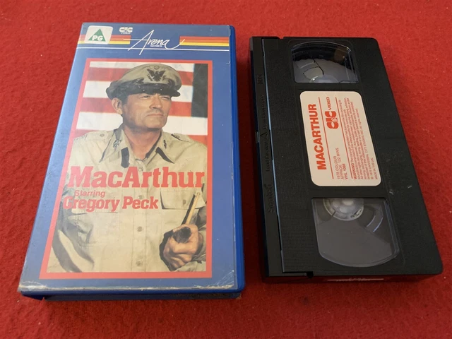 MACARTHUR CIC ARENA Series Pre-Cert Vhs Video Tested Gregory Peck Free ...