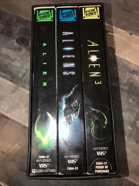 ALIEN TRILOGY VHS Box Set Alien, Aliens, Alien 3, Sigourney Weaver ...