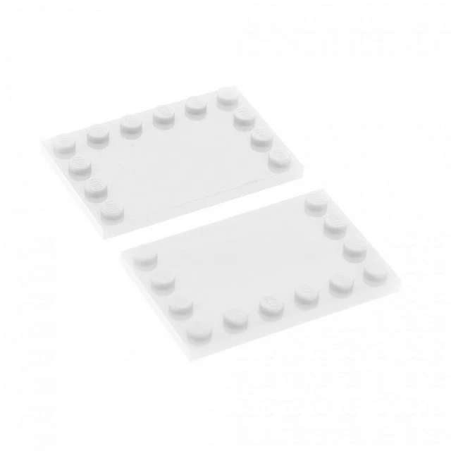 2X LEGO TILE Modified 4x6 White Nubs On Den Edges Star Wars 4163986 ...