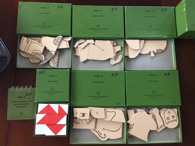 WISC-R WECHSLER INTELLIGENCE Scale Children Revised Test Kit 1974 ...