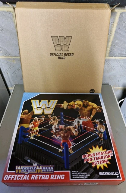 WWE MATTEL WRESTLEMANIA Official Retro Wrestling Ring - NEW Sealed ...