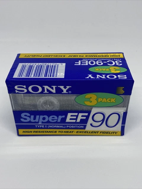 SONY SUPER EF 90 3x Pack Cassette Tapes BRAND NEW in Plastic £26.07 ...