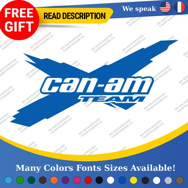 CAN-AM TEAM OUTLANDER Maverick BRP Spyder Ryker X ATV CANAM VINYL DECAL ...