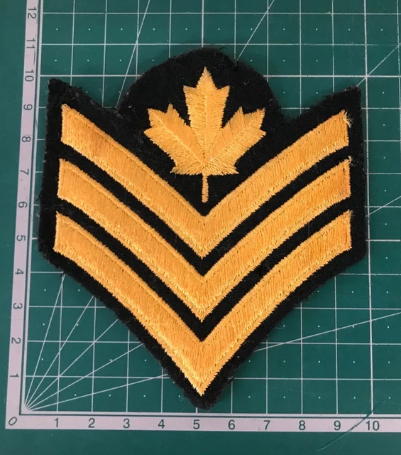 CANADIAN ARMED FORCES Rank Insignia For A Sergeant Cloth Badge Military ...