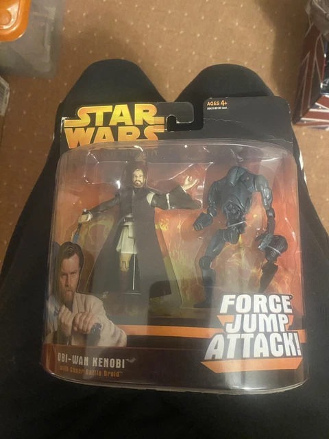 STAR WARS REVENGE of the Sith DELUXE Obi-Wan Kenobi Force Jump Attack ...