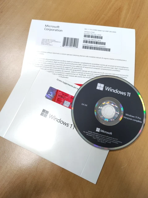 **WINDOWS 11 PRO Professional Box ITA Licenza COA Full | FATTURABILE ...