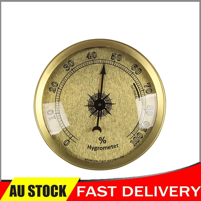 DIGITAL ANALOG HYGROMETER Cigar Humidor Thermometer Temp Humidity Meter ...