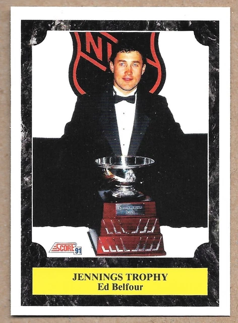 SCORE AMÉRICAIN 1991 Ed Belfour (Jennings Trophy) Chicago Blackhawks ...