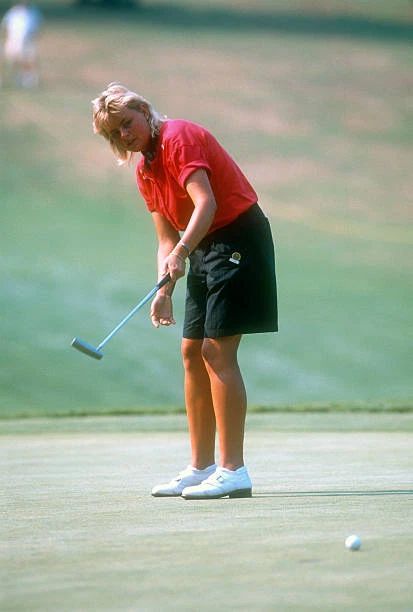 LISELOTTE NEUMANN IN action in the U.S. Women's Open Golf - Golf 1988 ...