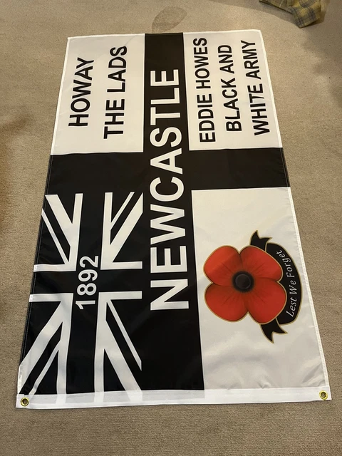NEWCASTLE FLAG - Toon Toon Army 5ft x 3ft Newcastle Football Flag Brand ...