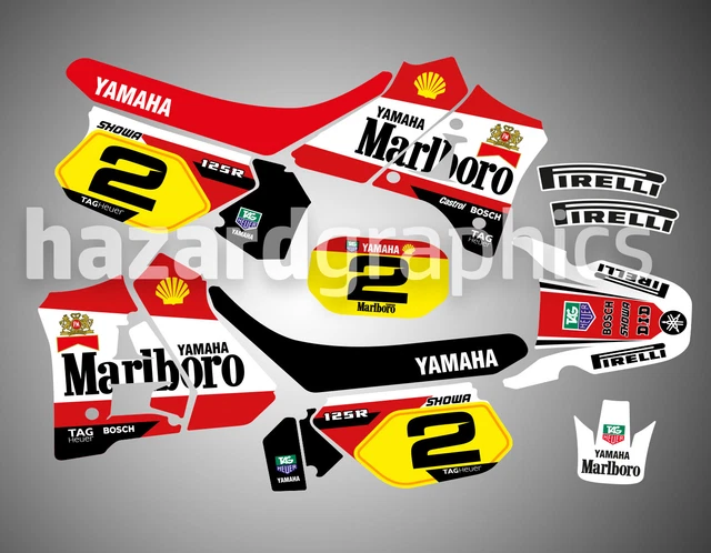 YAMAHA DT DTR DT125R Graphics Kit Sticker Decal Set (MarlRed) £89.99 ...