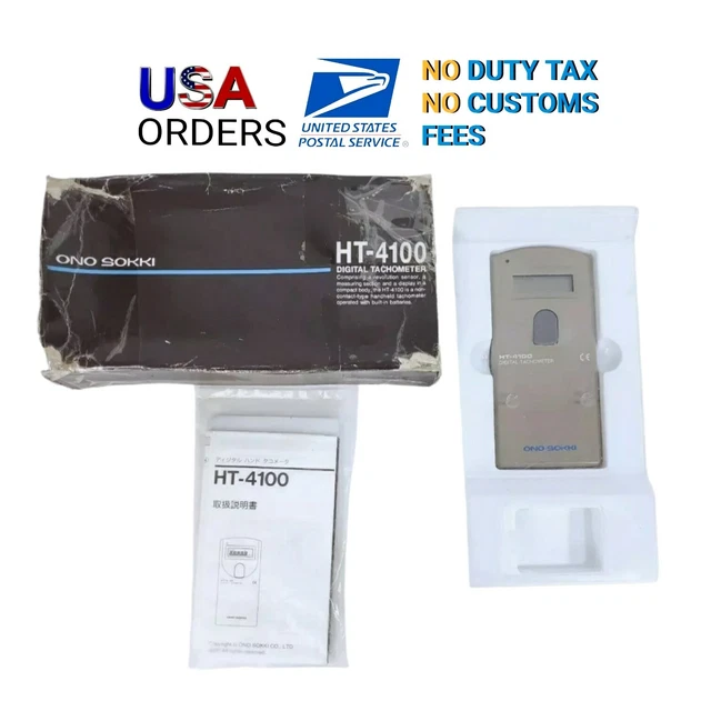 ONO SOKKI HT-4100 Digital Tachometer w/ Box and Manuals - Working, Made ...